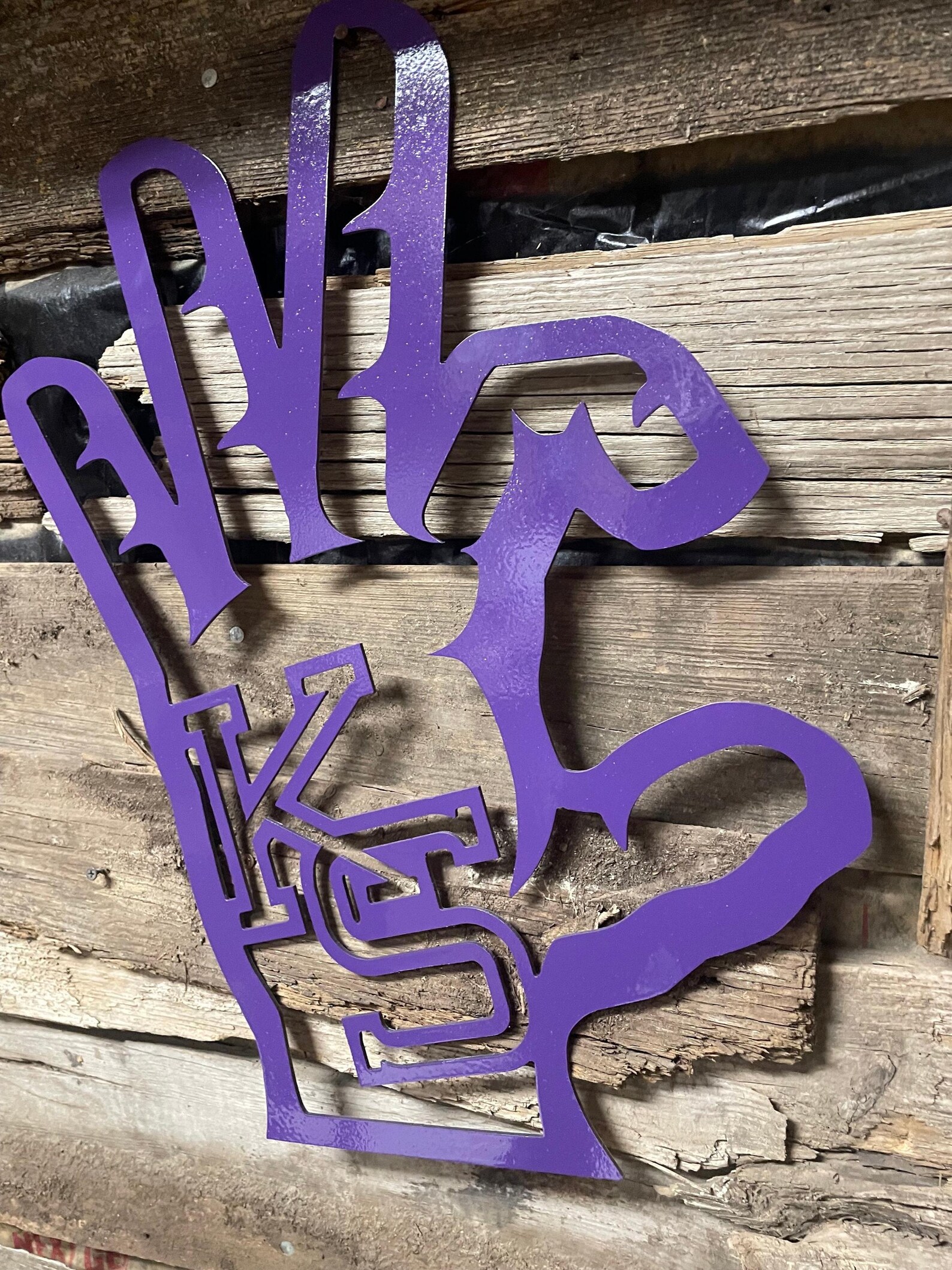 Wildcat Hand Sign With Baseball Logo Metal Sign Official Affinity ...