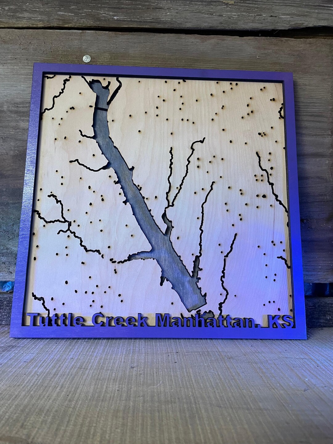 Tuttle Creek Lake Map - Etsy