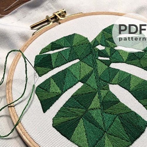 Rhombus Geometric Embroidery Pattern - Etsy