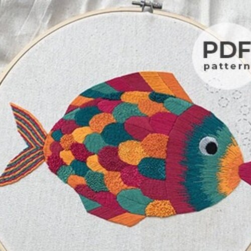 Machine Embroidery Designs Gold Fish Embroidery - Etsy