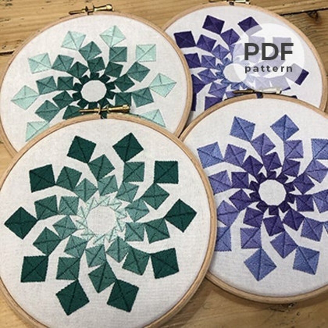 Vier Geometric Embroidery Pattern - Etsy