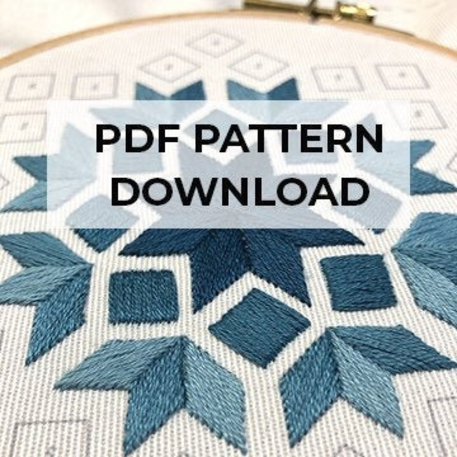 Rectangle geometric embroidery pattern | Etsy