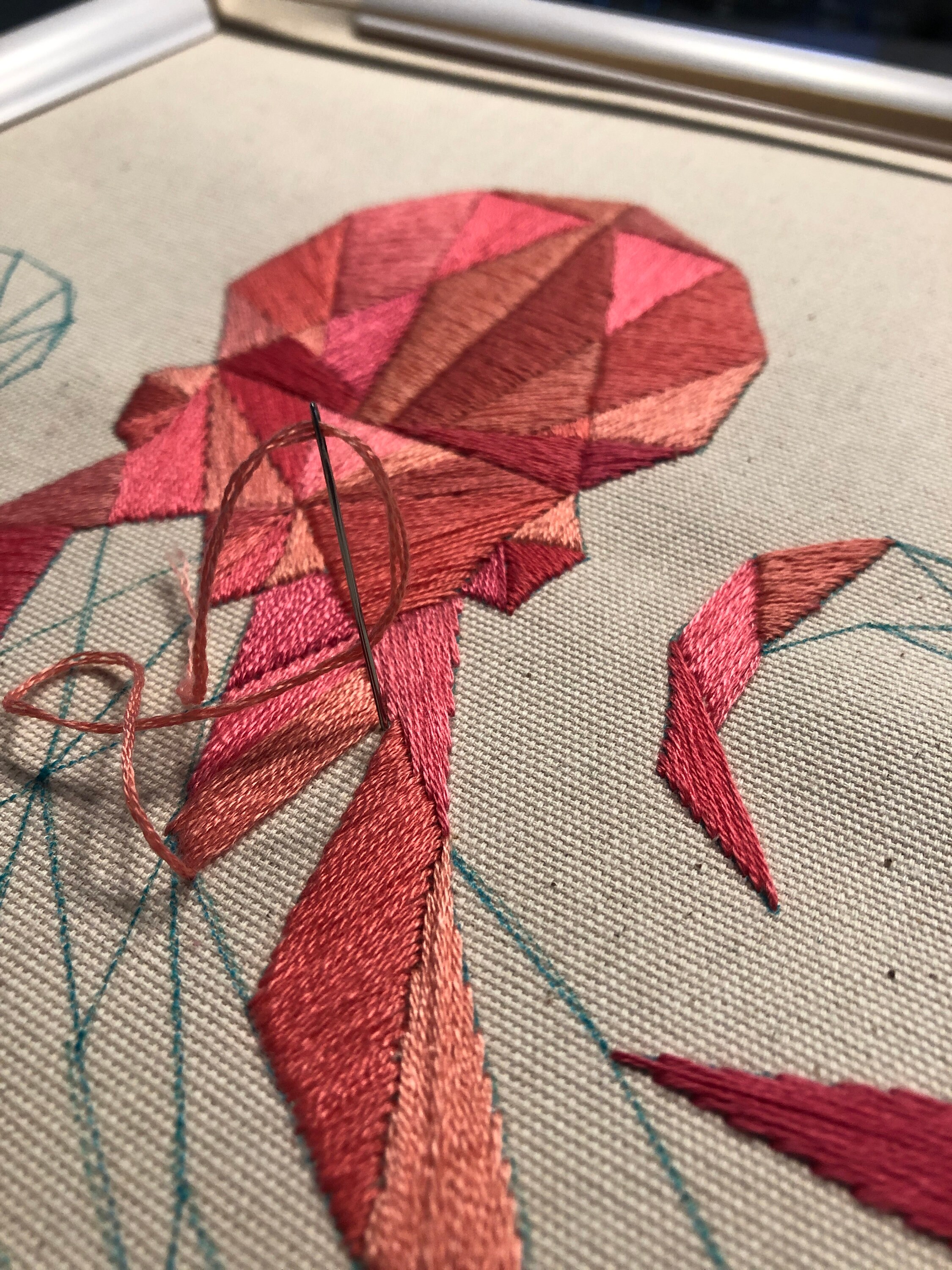 Octopus Geometric Embroidery Pattern - Etsy