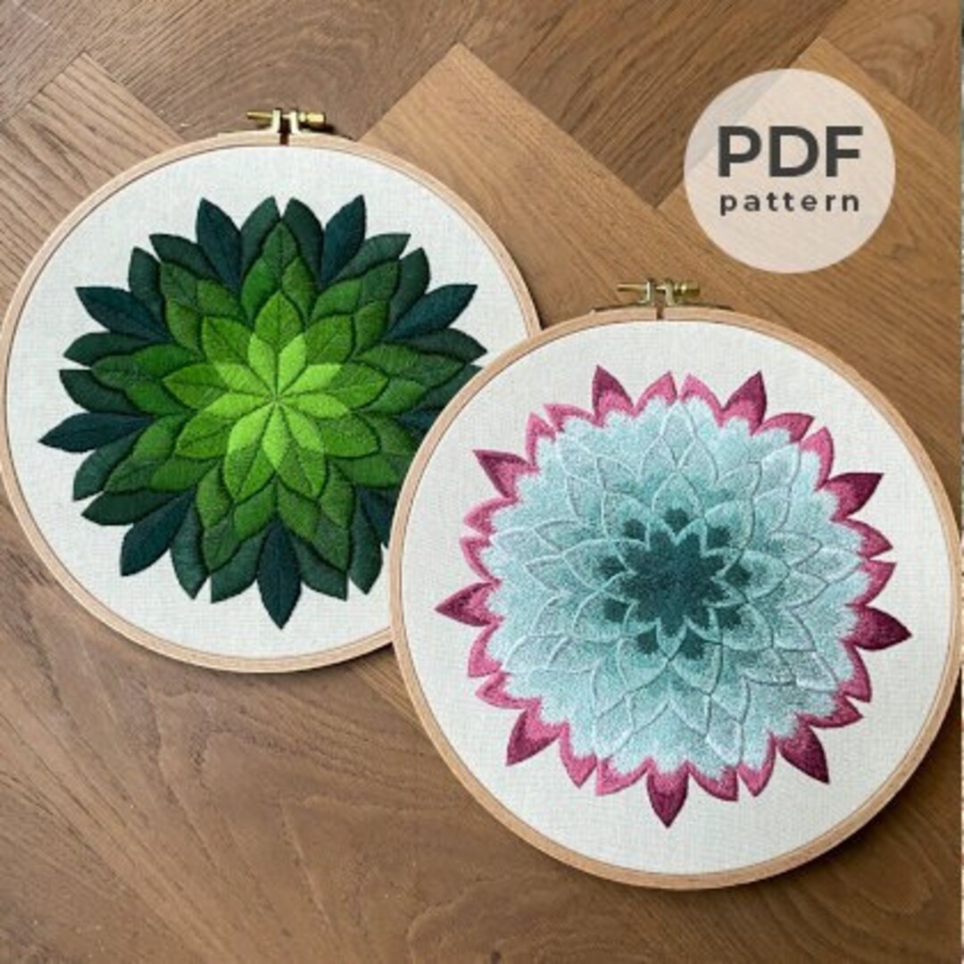 Succulent Embroidery Pattern - Etsy