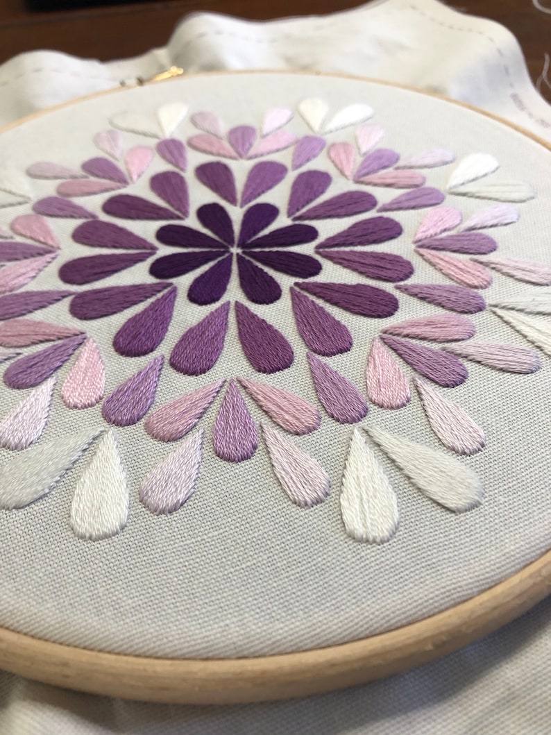Drop Embroidery Pattern - Etsy