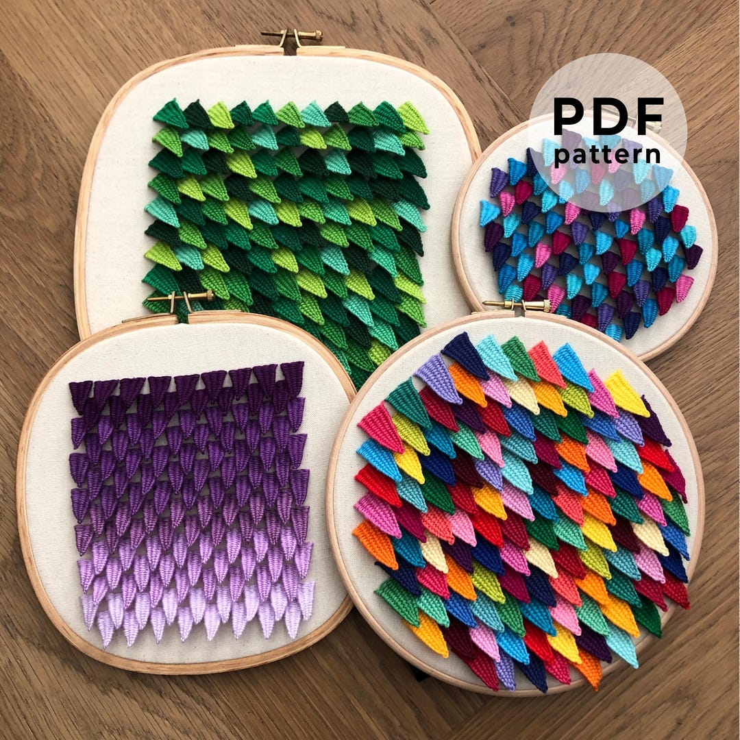 Picot Stitch Core 3 & 5 Embroidery Pattern - Etsy