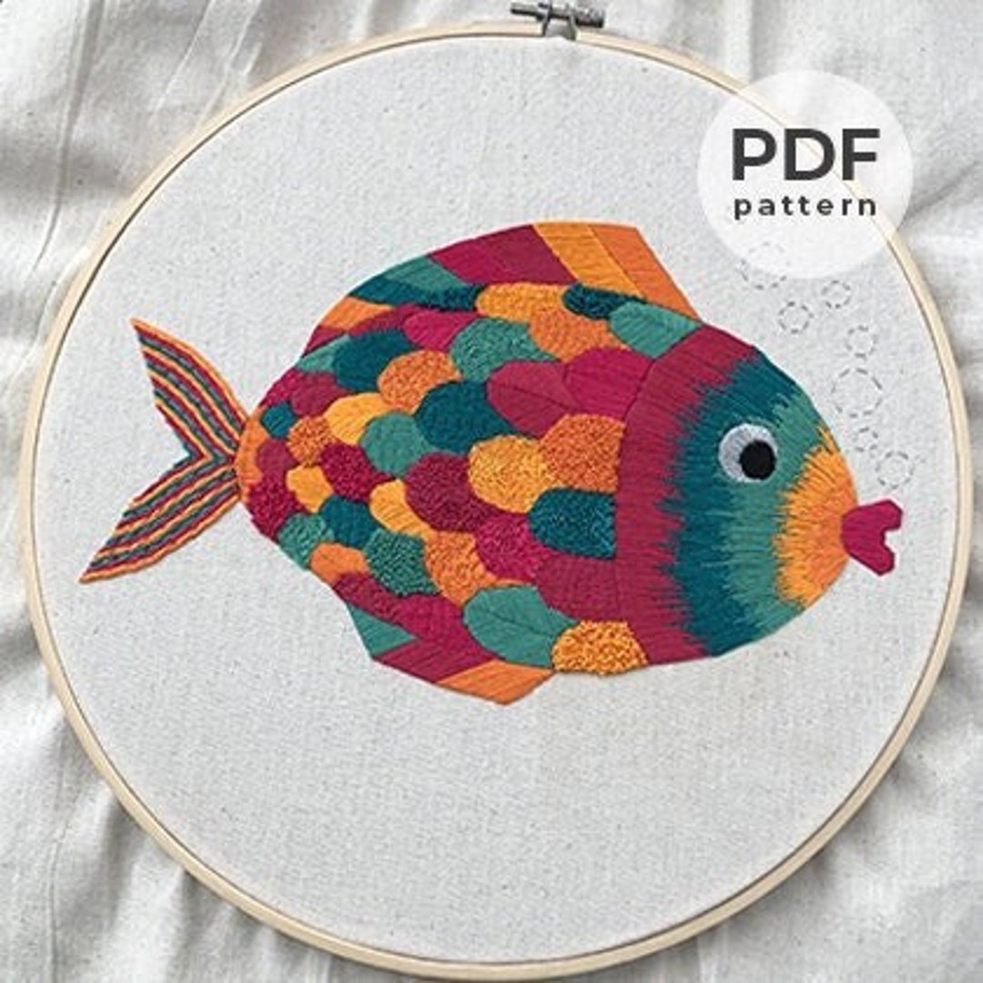 Fish Embroidery Pattern - Etsy