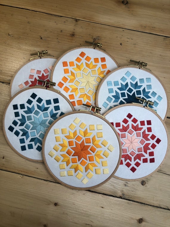 Geometric Embroidery Pattern Ethnic Neck Embroidery Geometric Shapes