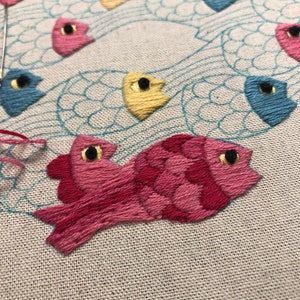 Fishes Embroidery Pattern - Etsy