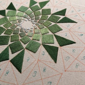 Square 2 Geometric Embroidery Pattern - Etsy