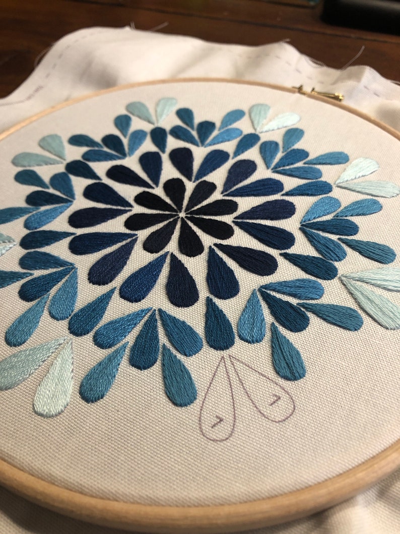 Drop Embroidery Pattern - Etsy