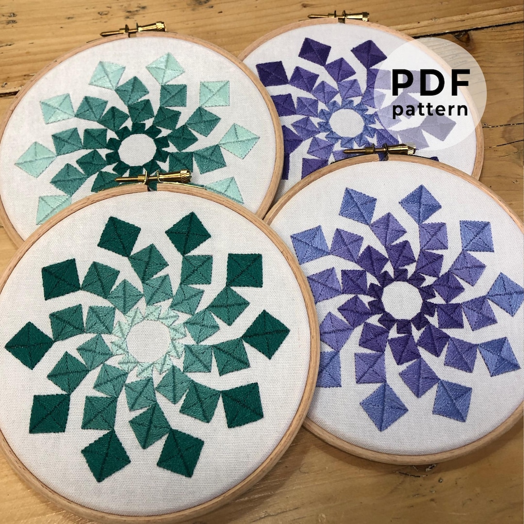 Vier Geometric Embroidery Pattern - Etsy