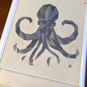 Octopus Geometric Embroidery Pattern - Etsy