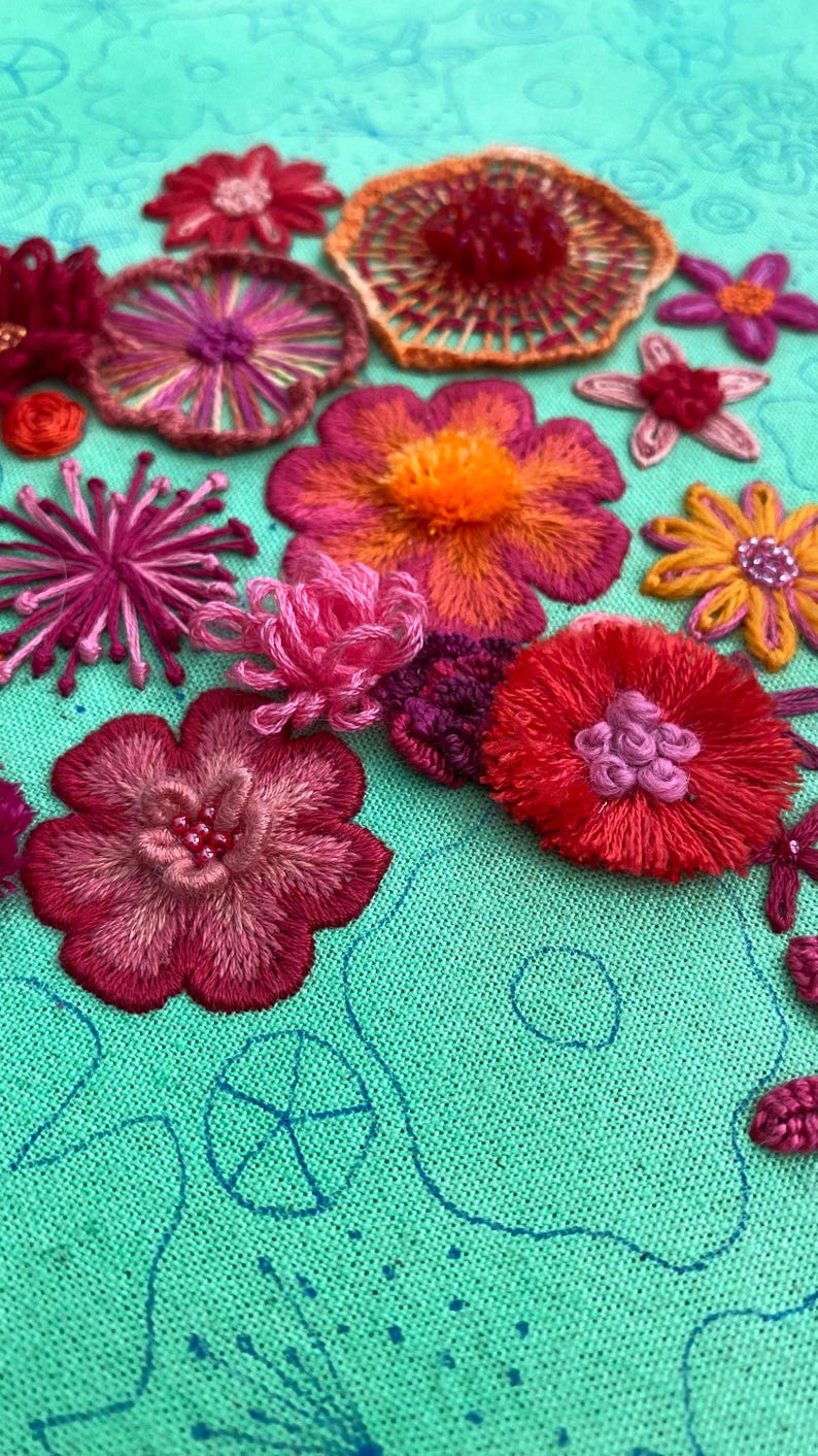 Embroidery Pattern: Wild Flowers (digital Download) - Etsy