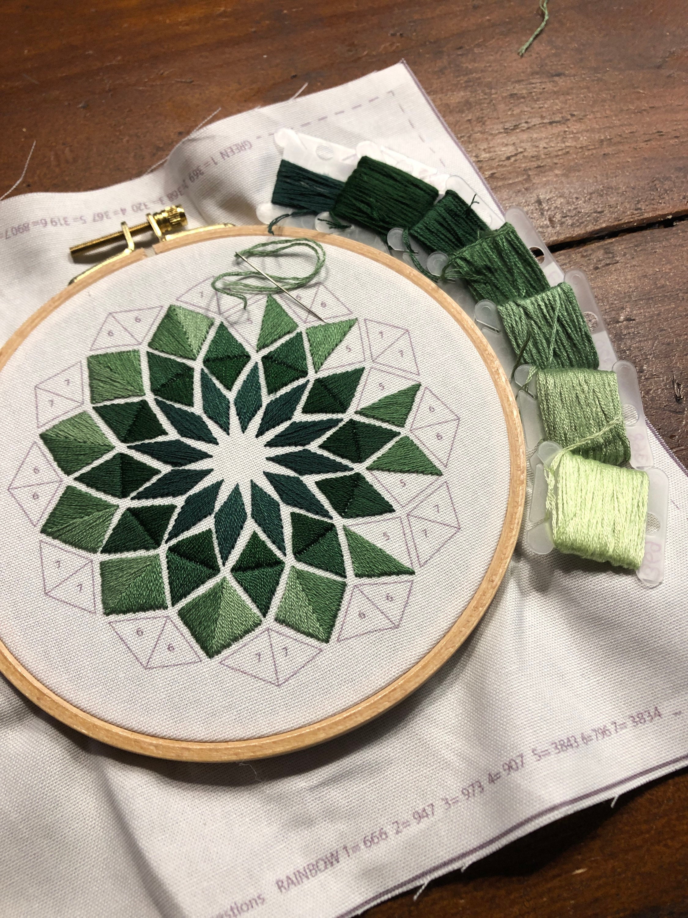 Rhombus Geometric Embroidery Pattern - Etsy