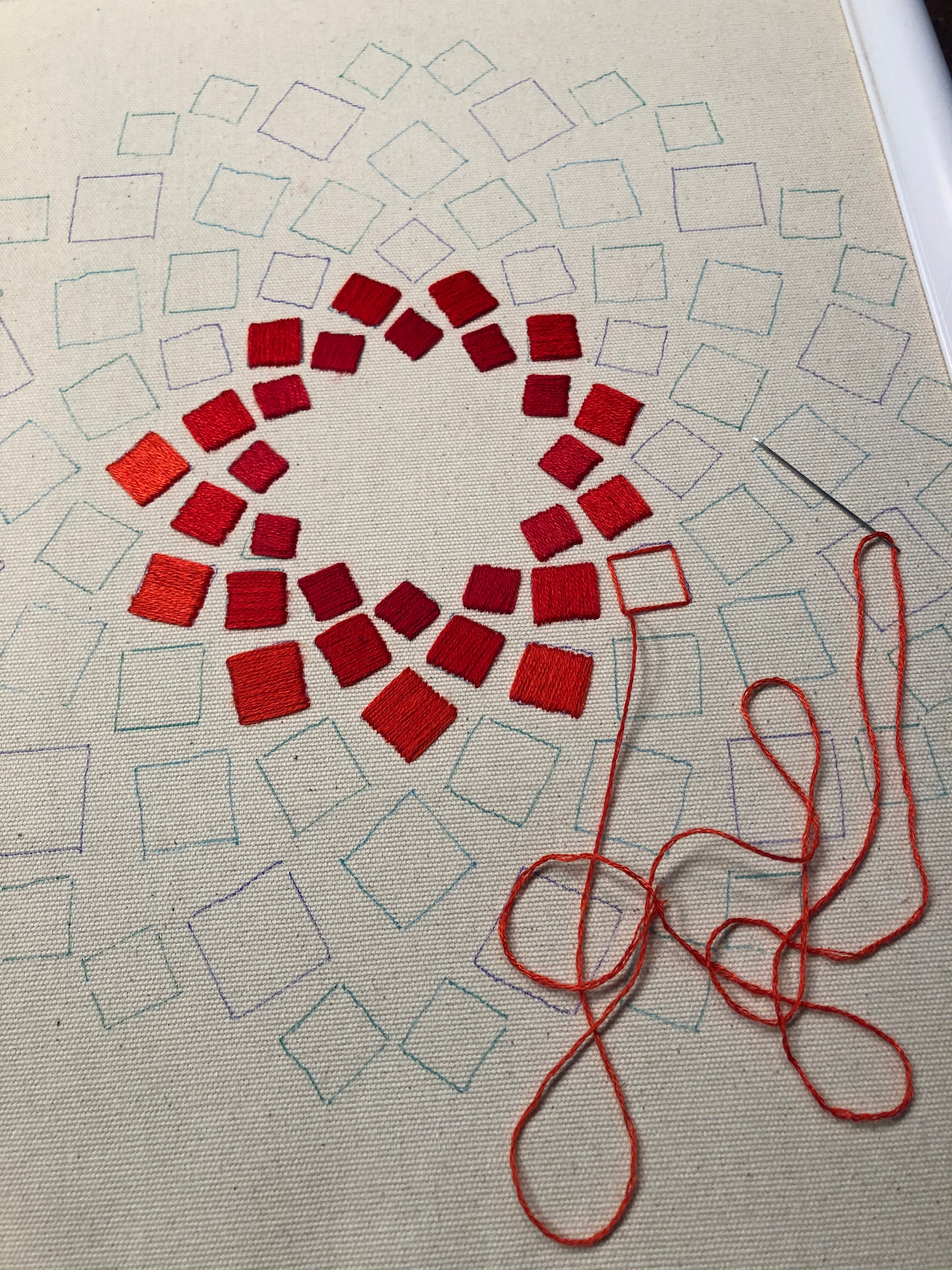 Square Embroidery Pattern - Etsy