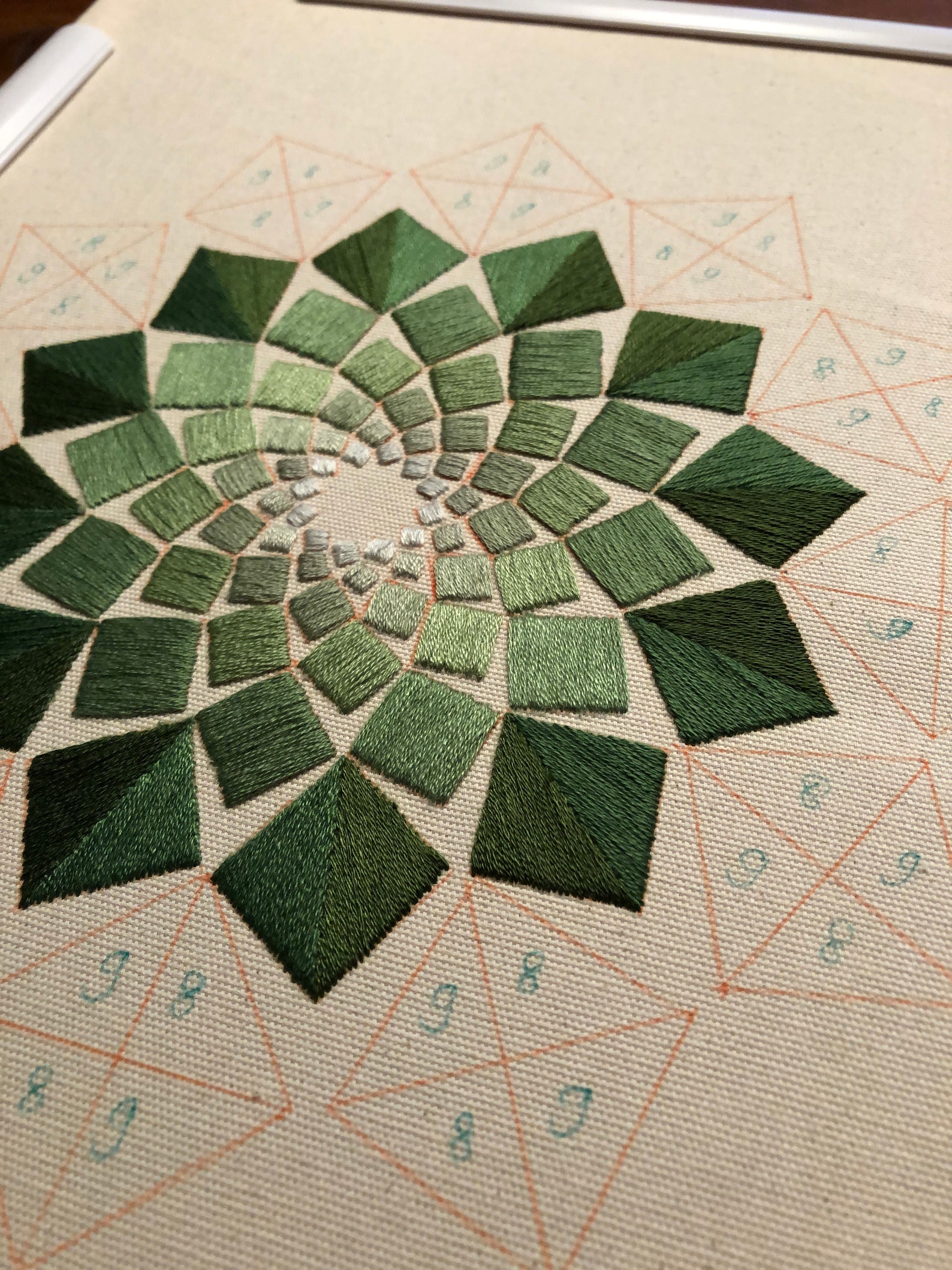 Square 2 Geometric Embroidery Pattern | Etsy