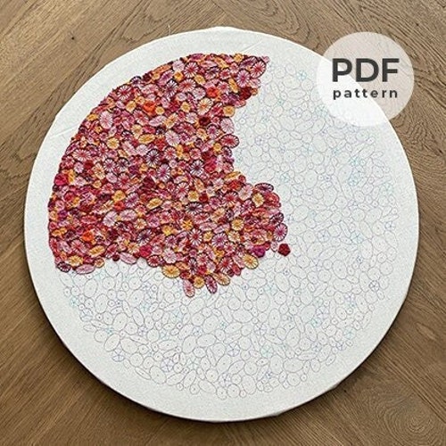 Circular Embroidery Pattern - Etsy