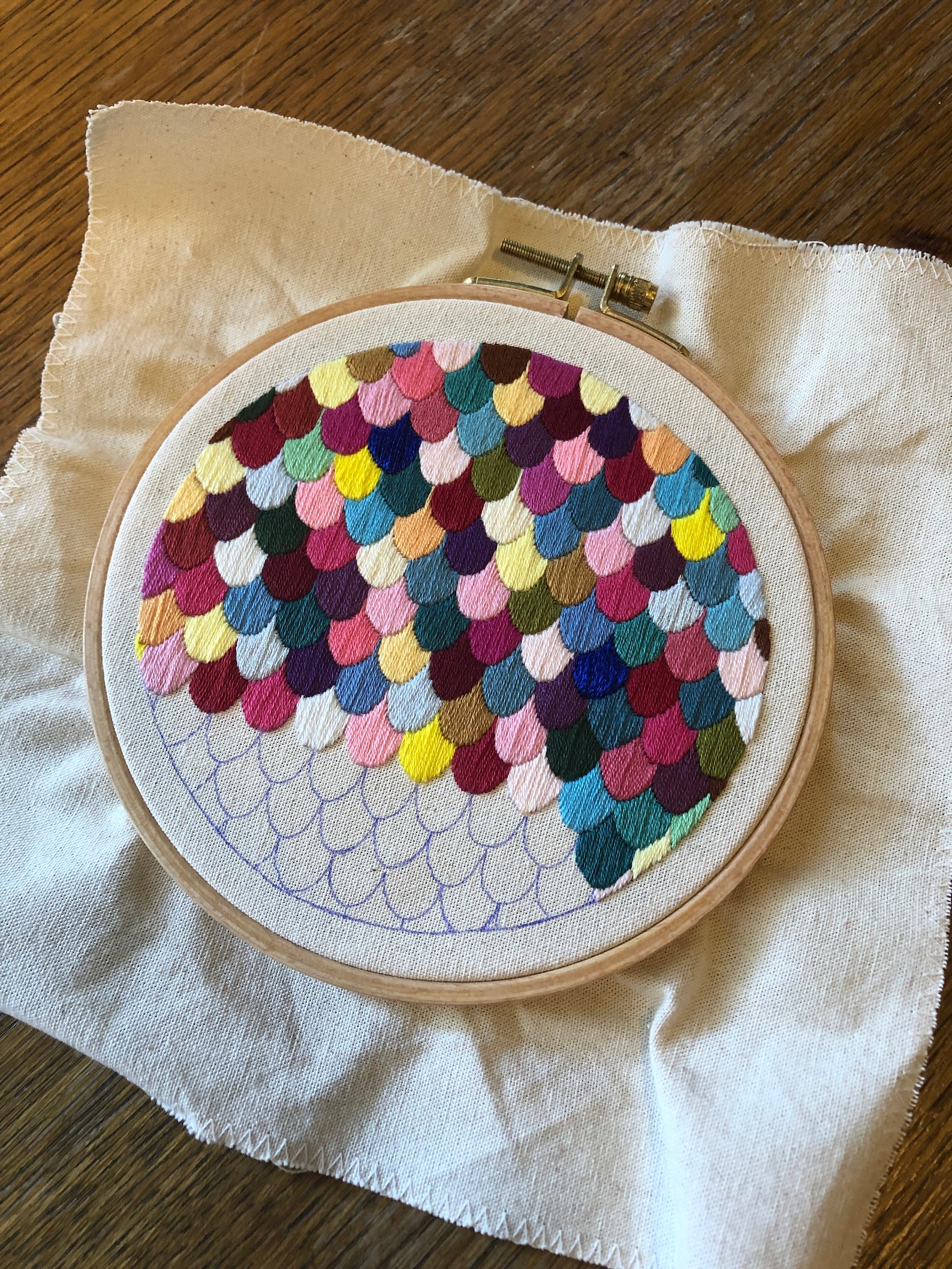 Scales Embroidery Pattern - Etsy