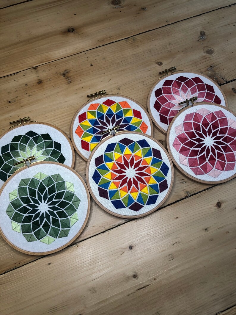 Rhombus Geometric Embroidery Pattern | Etsy Canada