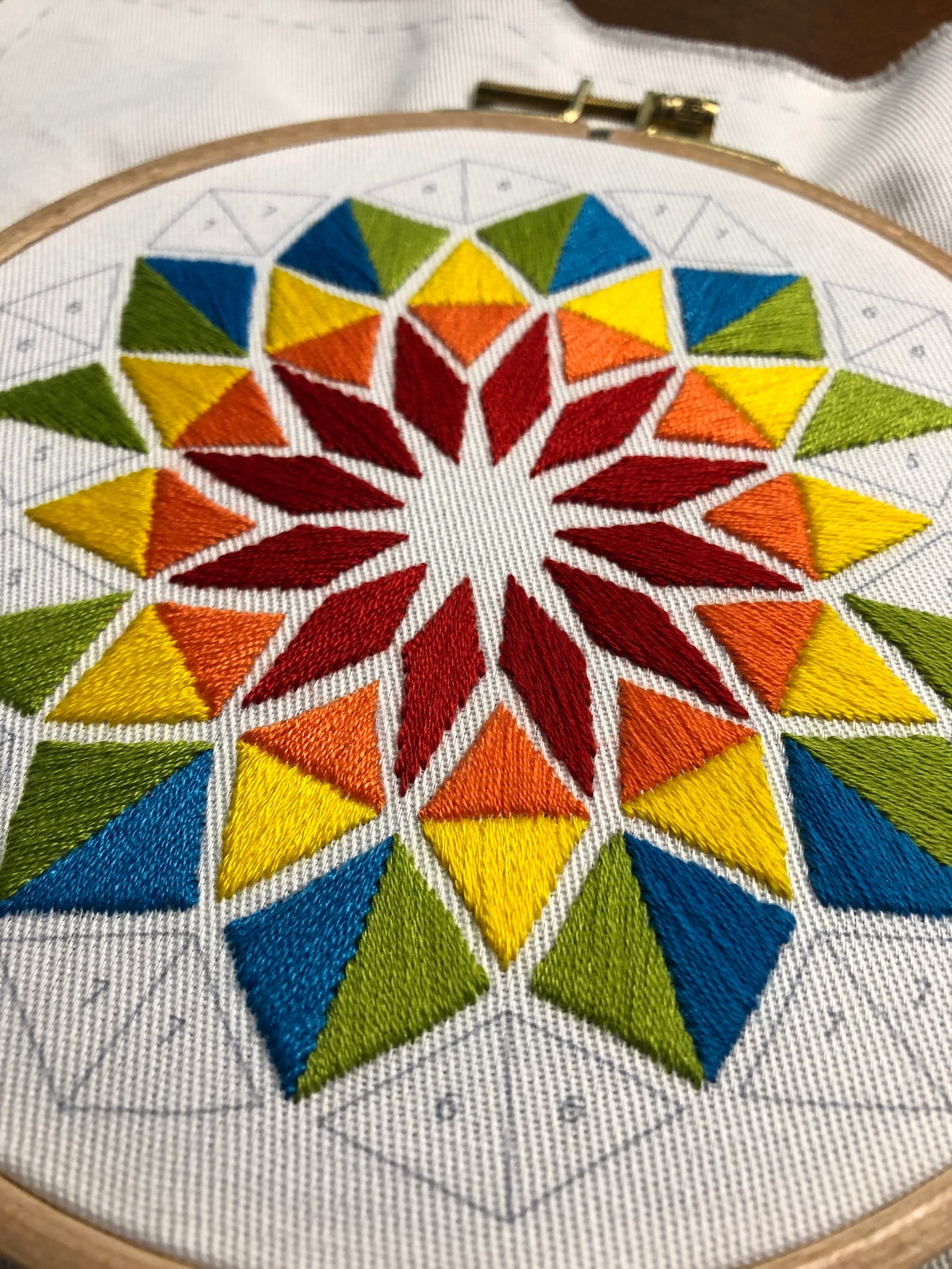 Rhombus Geometric Embroidery Pattern - Etsy