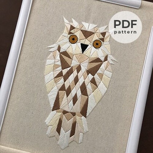 Barn Owl Embroidery Pattern PDF / Digital Hand Embroidery / - Etsy