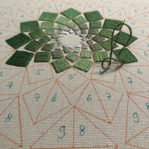 Square 2 Geometric Embroidery Pattern - Etsy