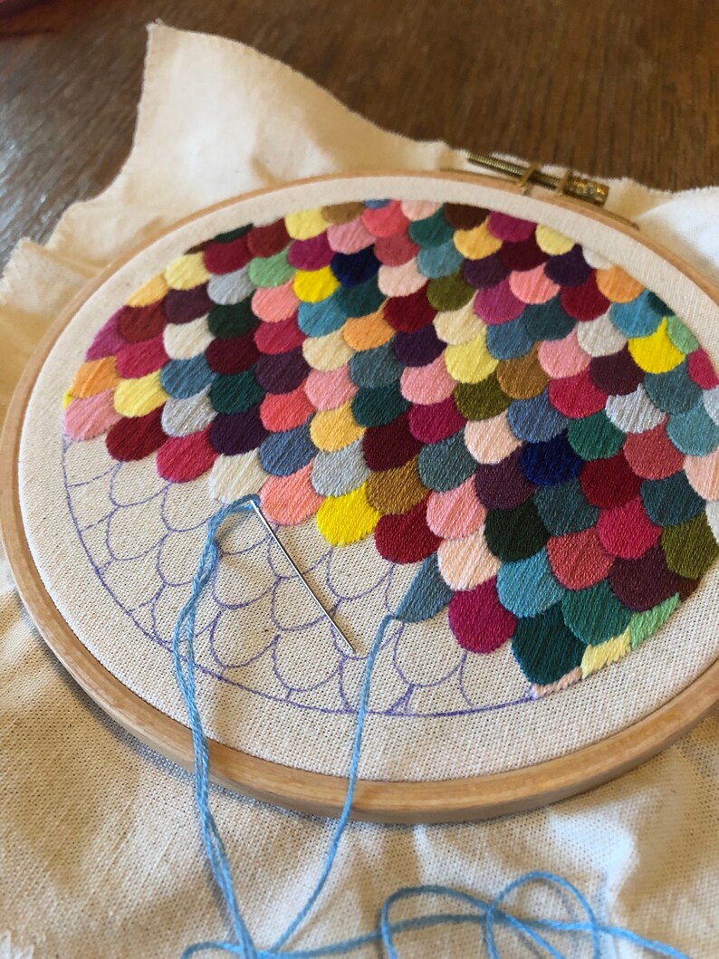 Scales Embroidery Pattern | Etsy