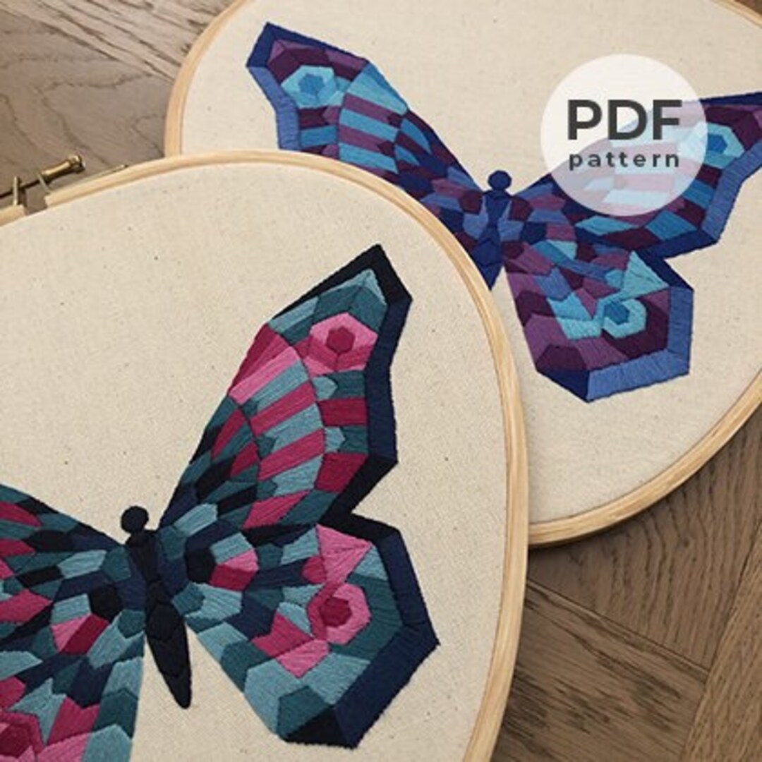 Butterfly Embroidery Pattern - Etsy