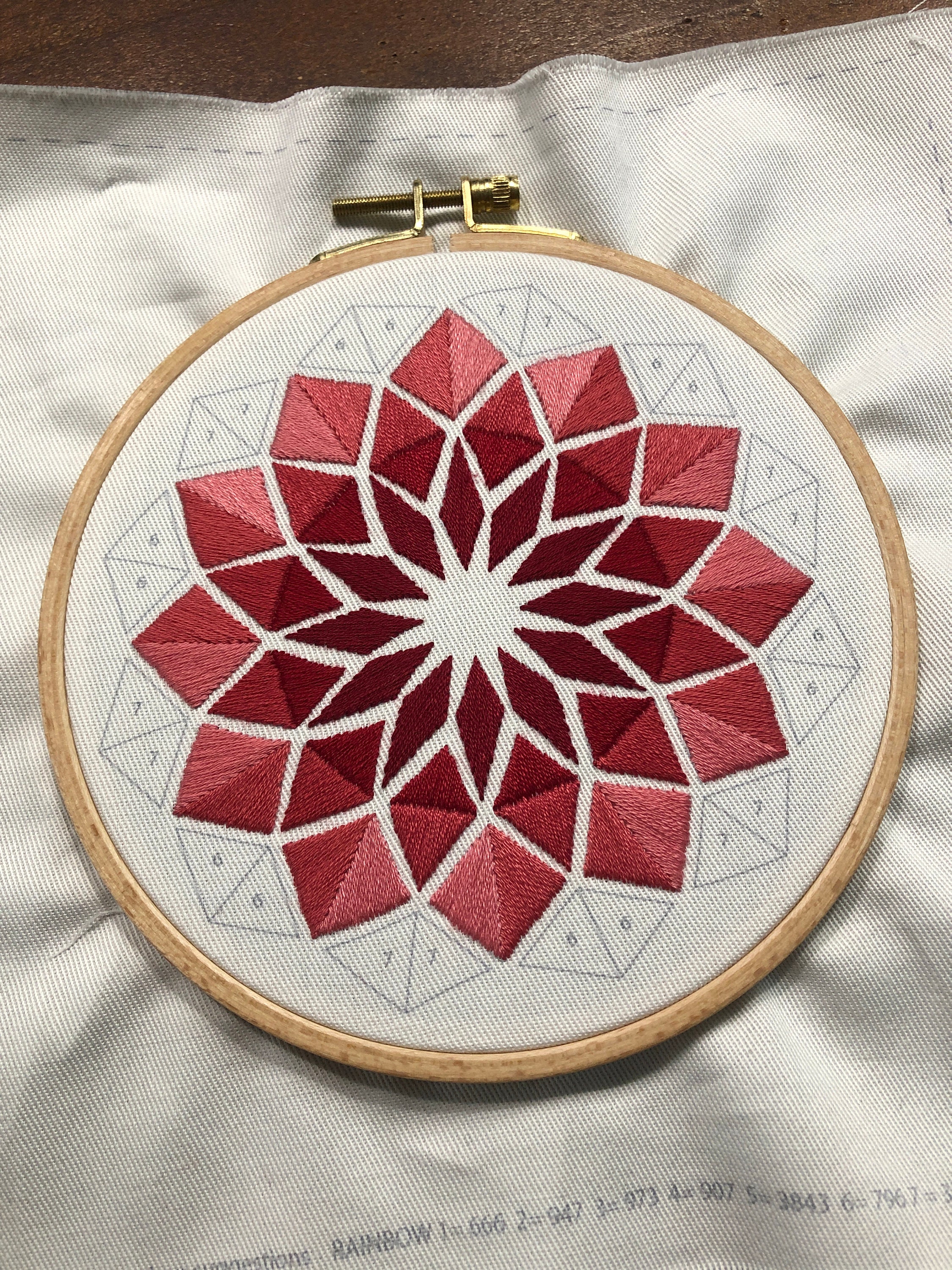 Rhombus Geometric Embroidery Pattern - Etsy