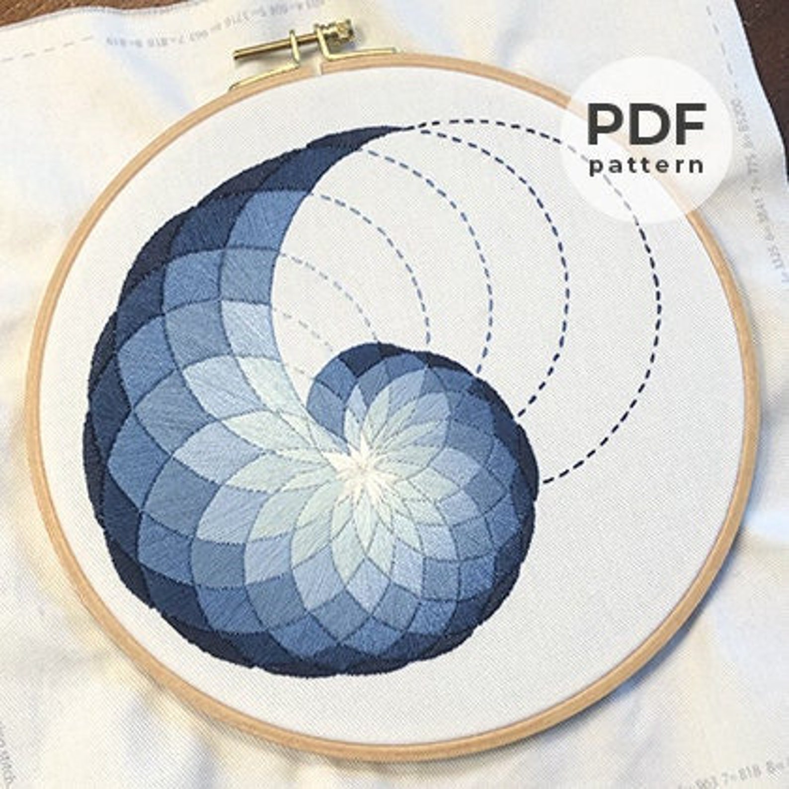 Nautilus Shell Embroidery Pattern - Etsy