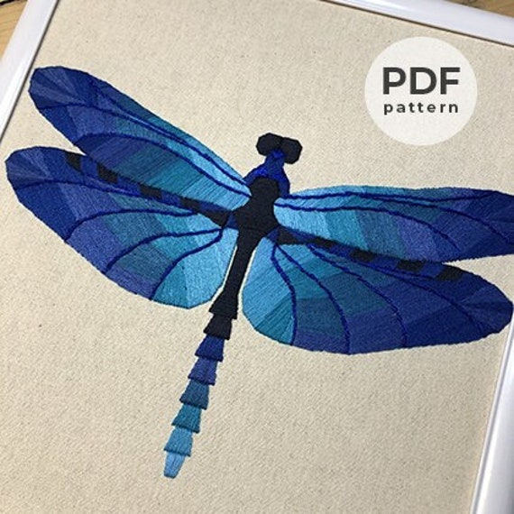 Dragonfly Embroidery Pattern - Etsy