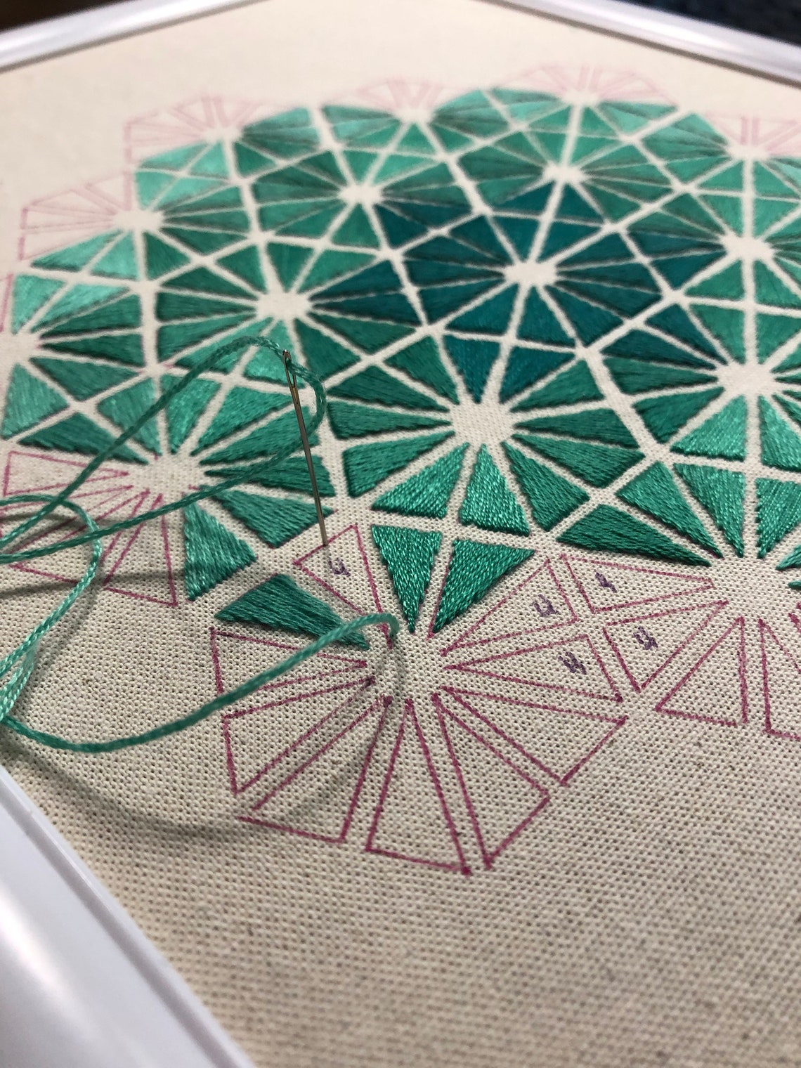 Hoek Geometric Embroidery Pattern | Etsy