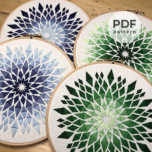 Circle Embroidery Pattern - Etsy