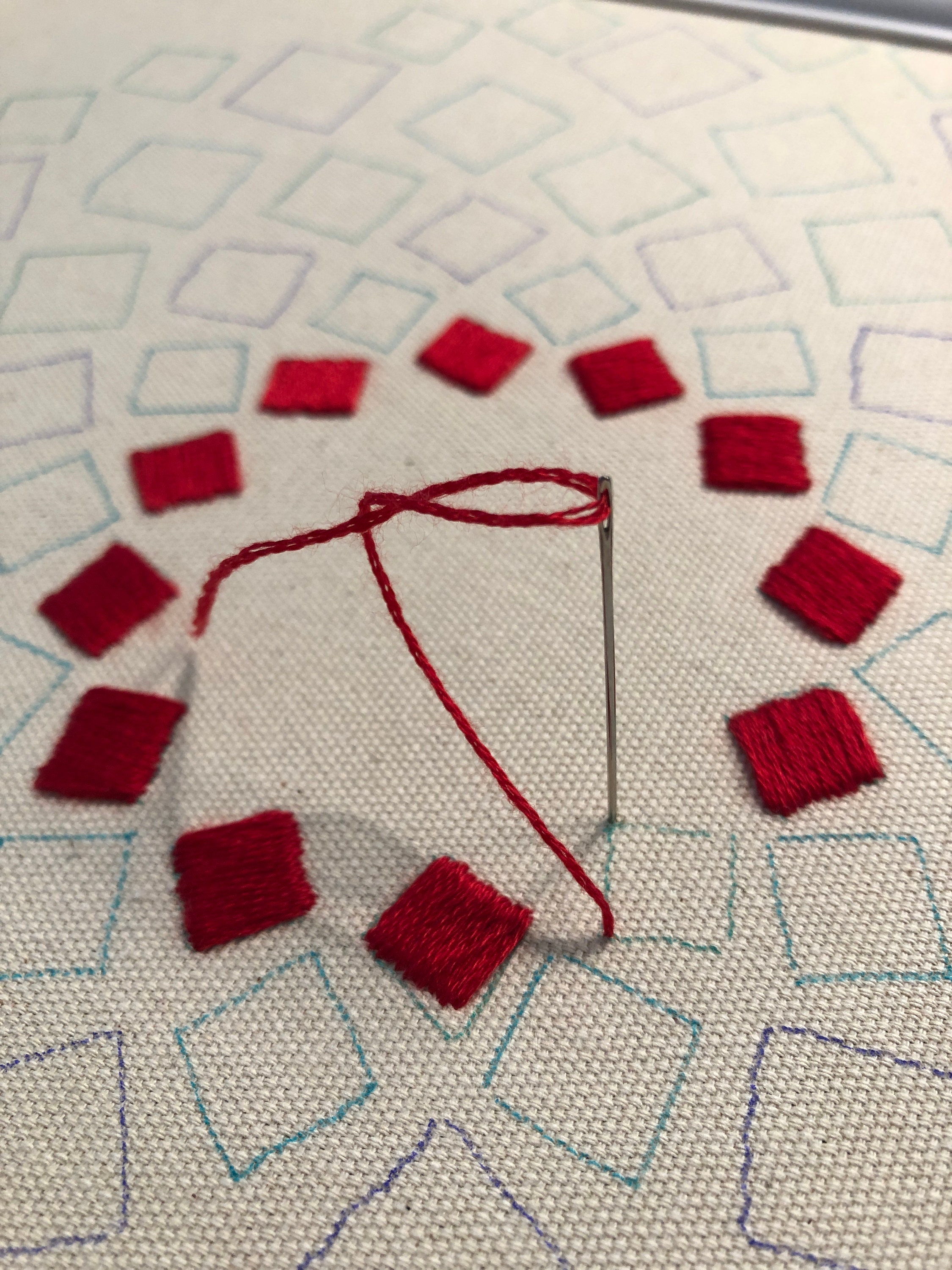 Square Embroidery Pattern - Etsy