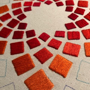 Square Embroidery Pattern - Etsy