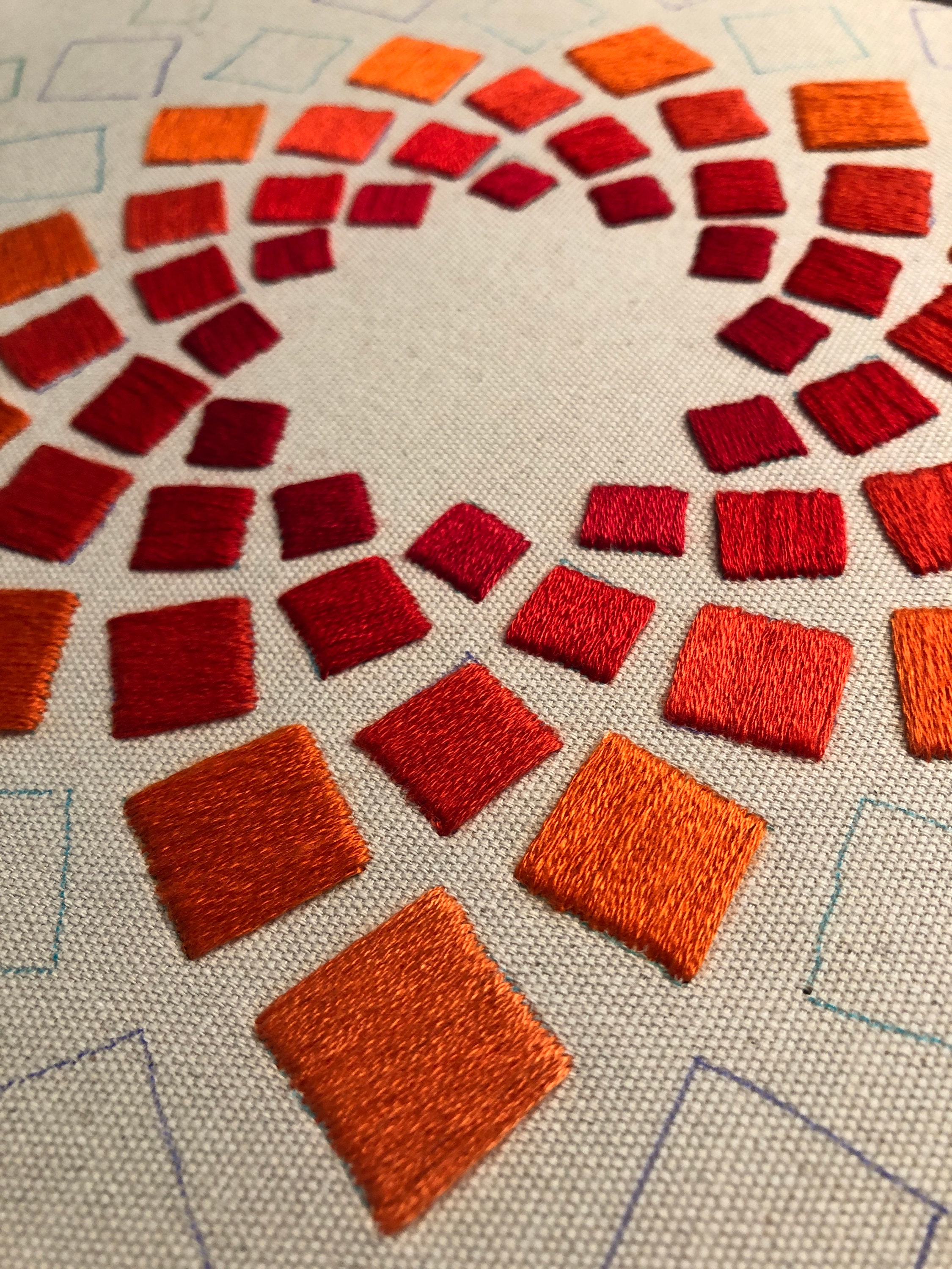 Square Embroidery Pattern - Etsy