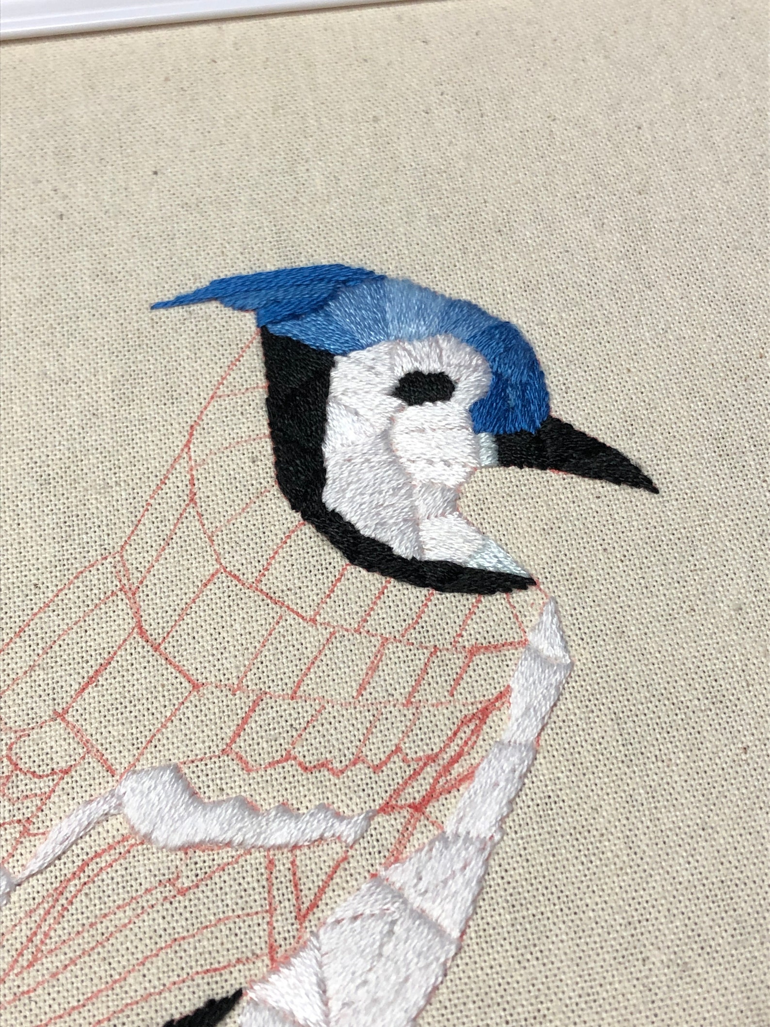Blue Jay embroidery pattern | Etsy