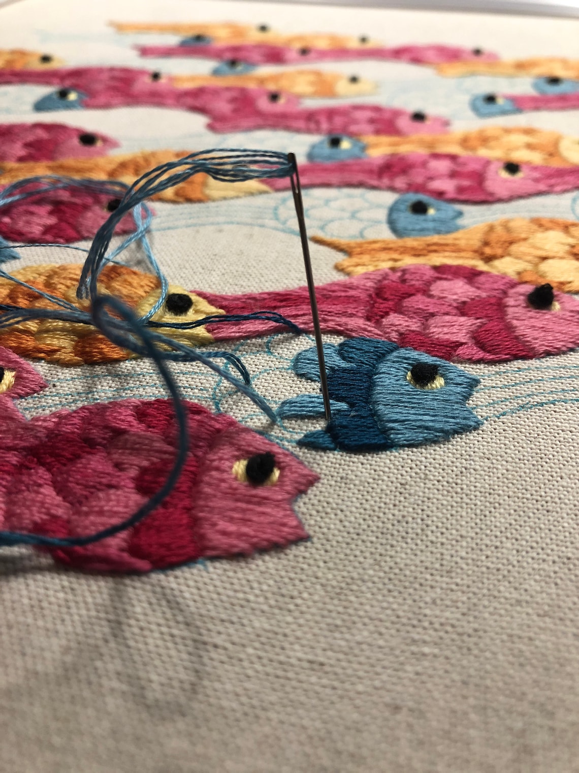 Fishes Embroidery Pattern - Etsy