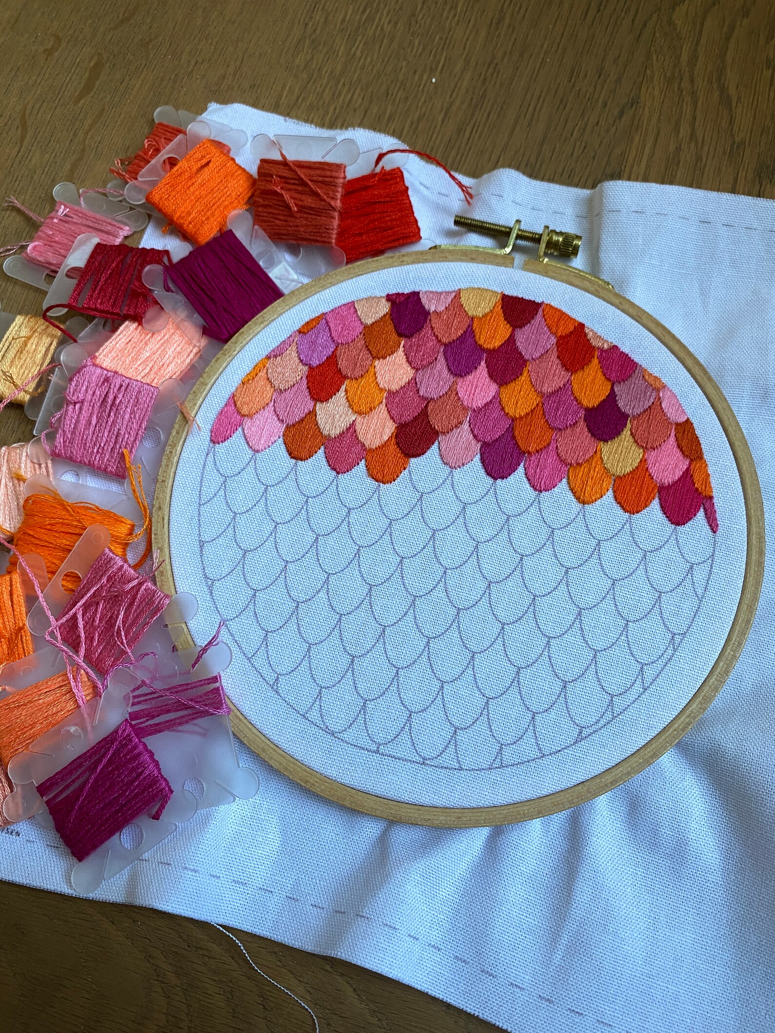 Scales Embroidery Pattern - Etsy