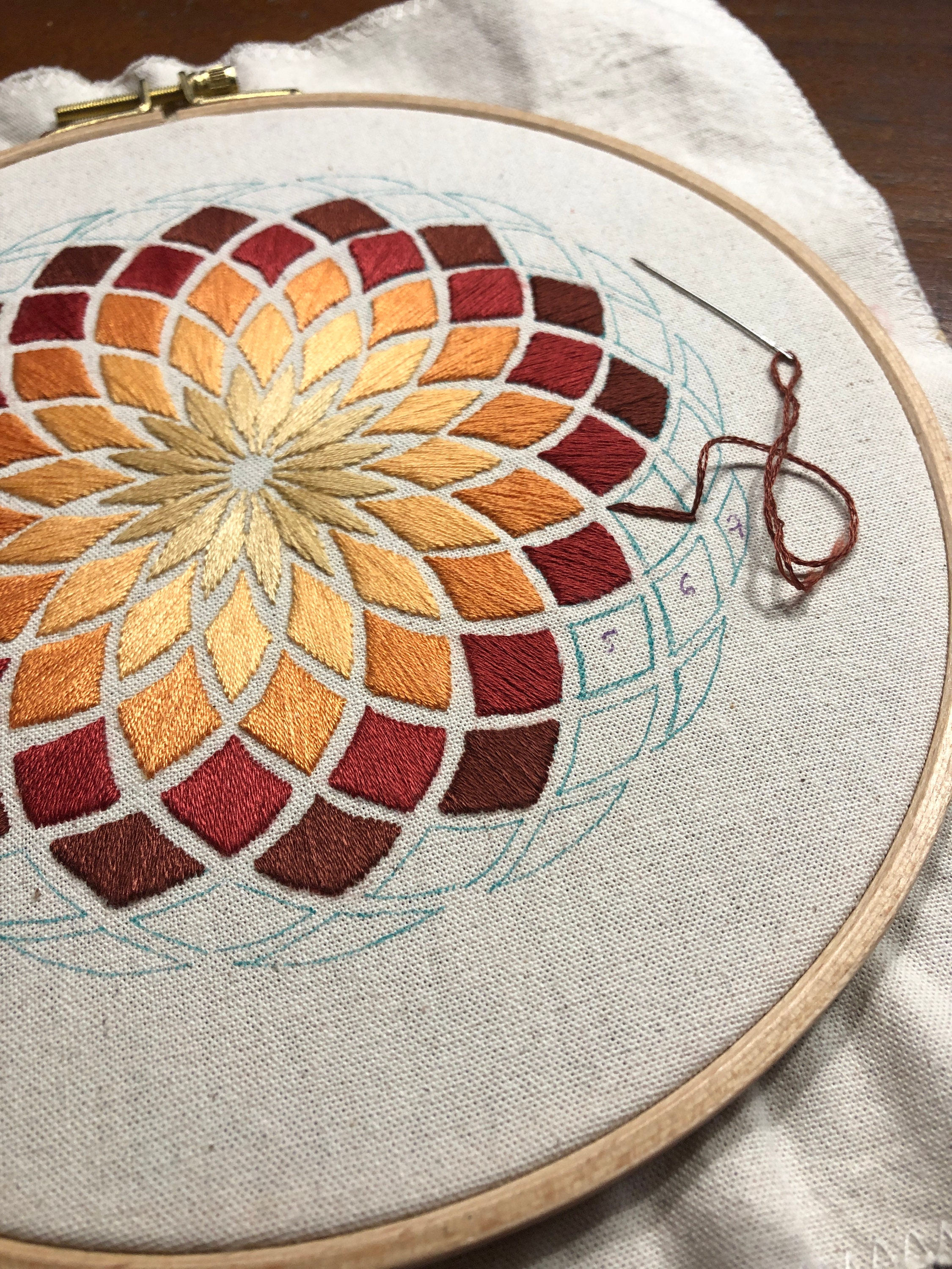 Circle Open Embroidery Pattern | Etsy Canada