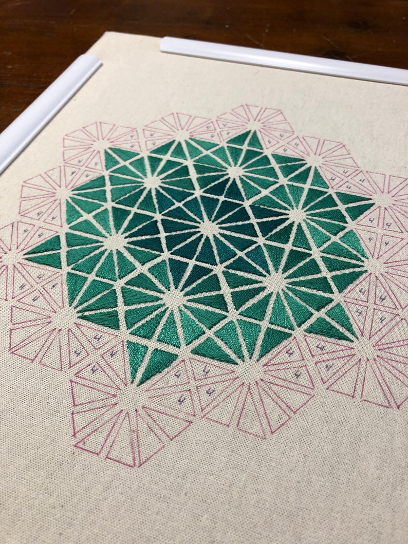 Hoek Geometric Embroidery Pattern | Etsy