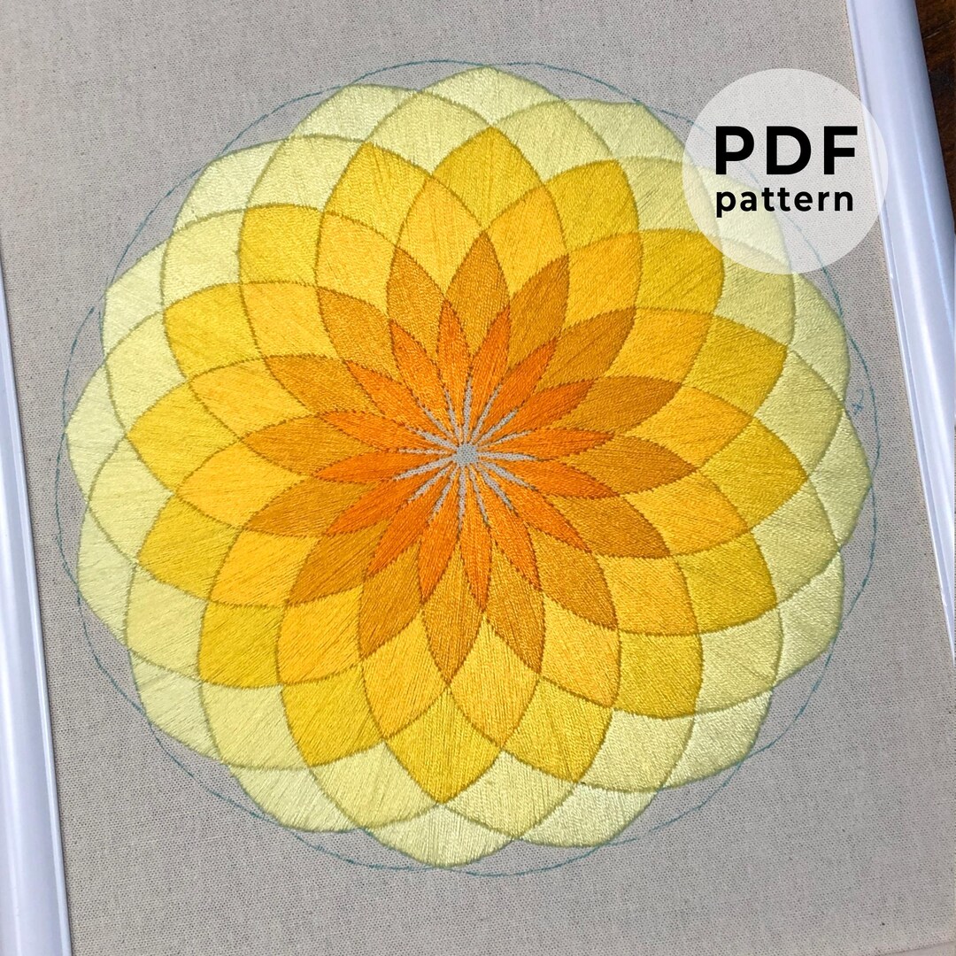 Circle Embroidery Pattern - Etsy