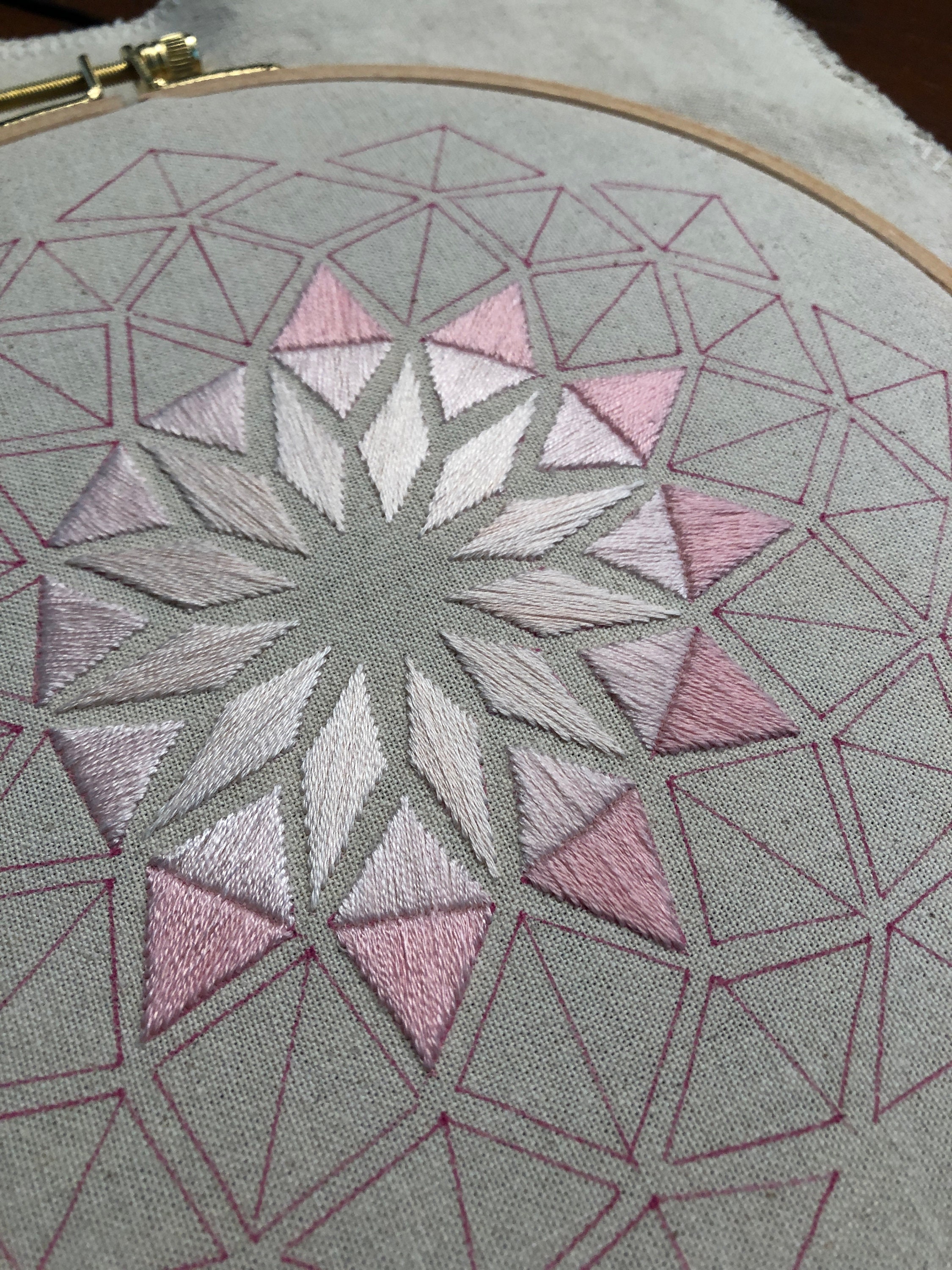 Rhombus geometric embroidery pattern | Etsy