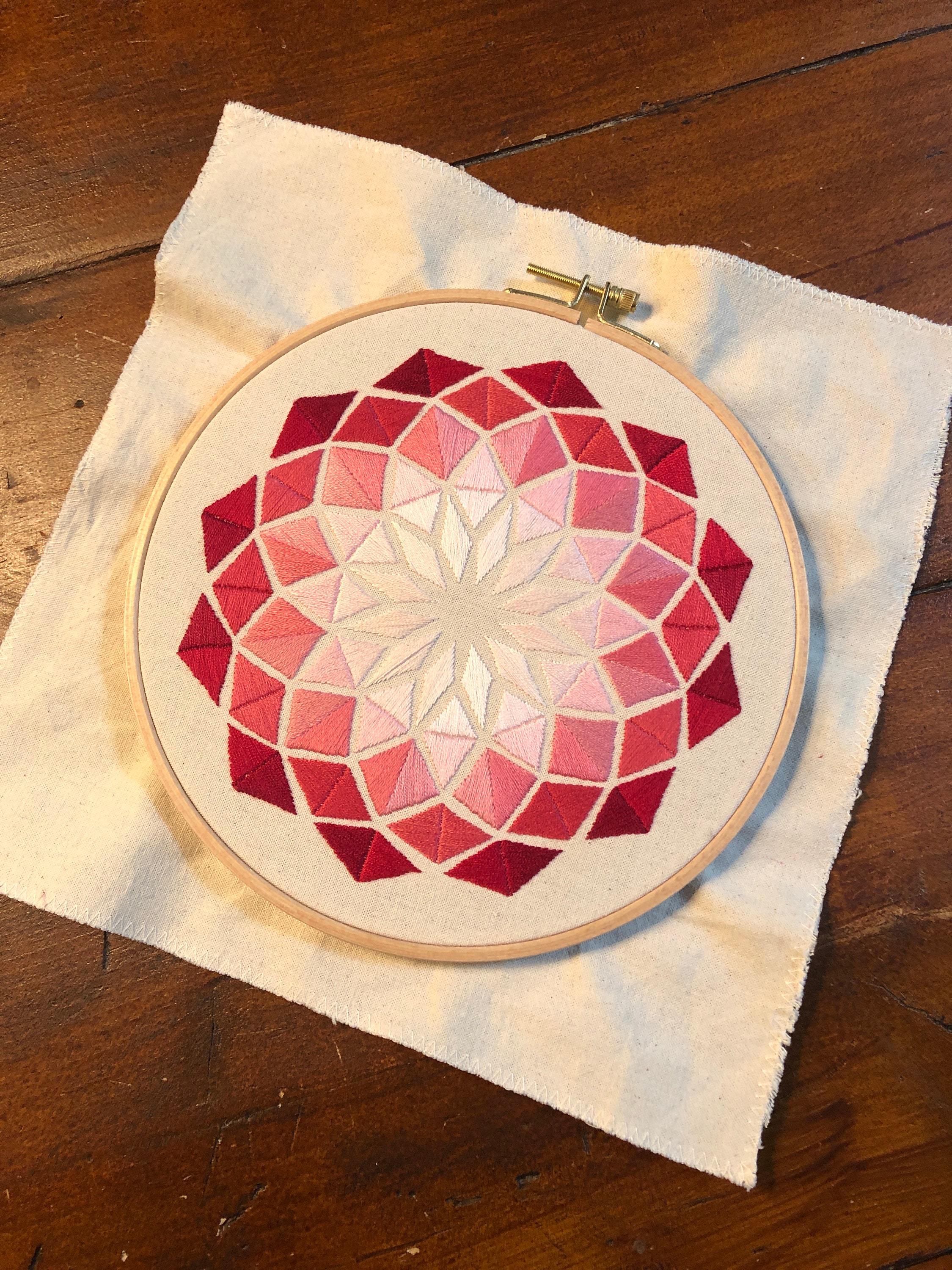 Rhombus geometric embroidery pattern | Etsy