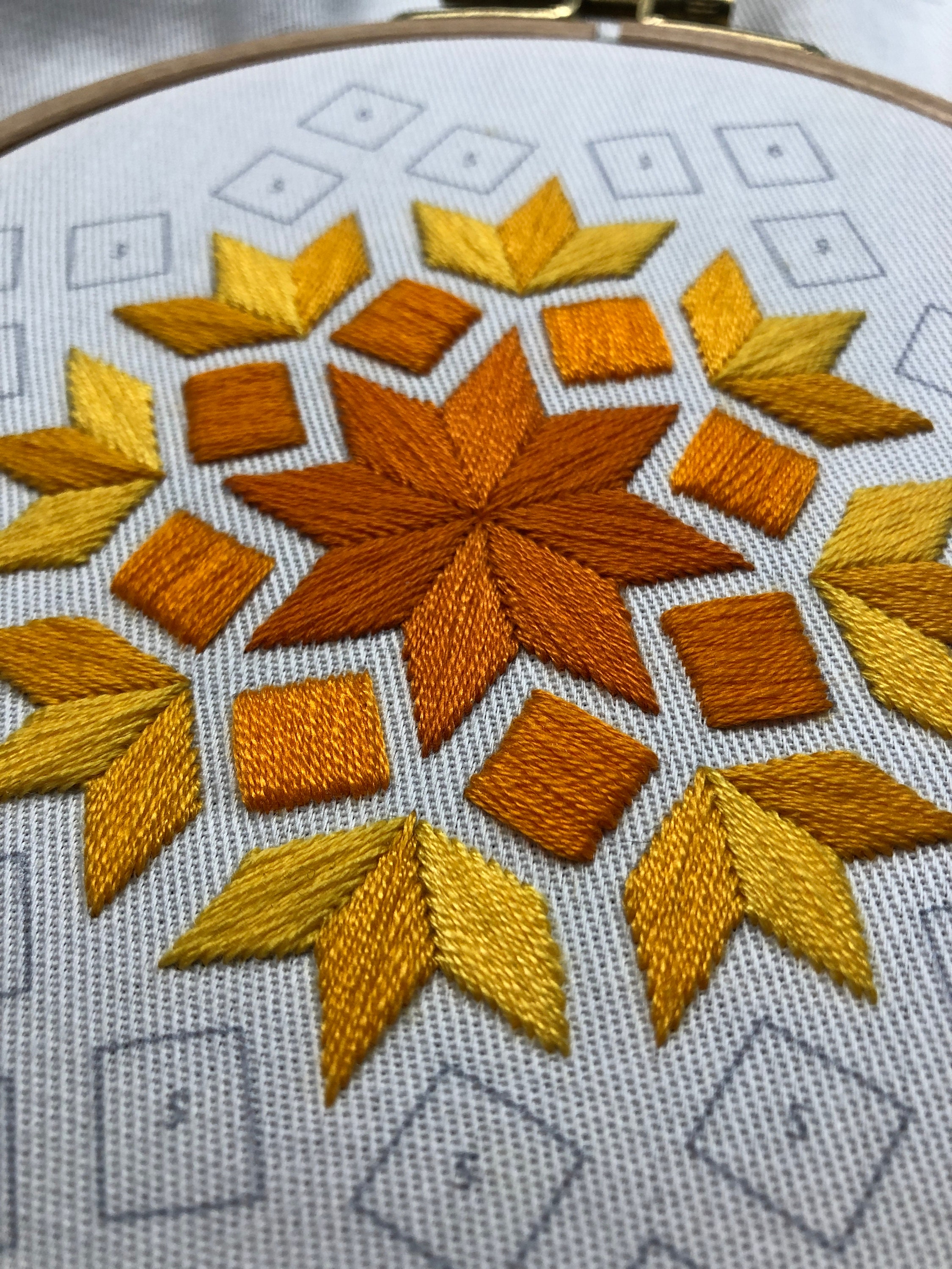 Rectangle Geometric Embroidery Pattern - Etsy