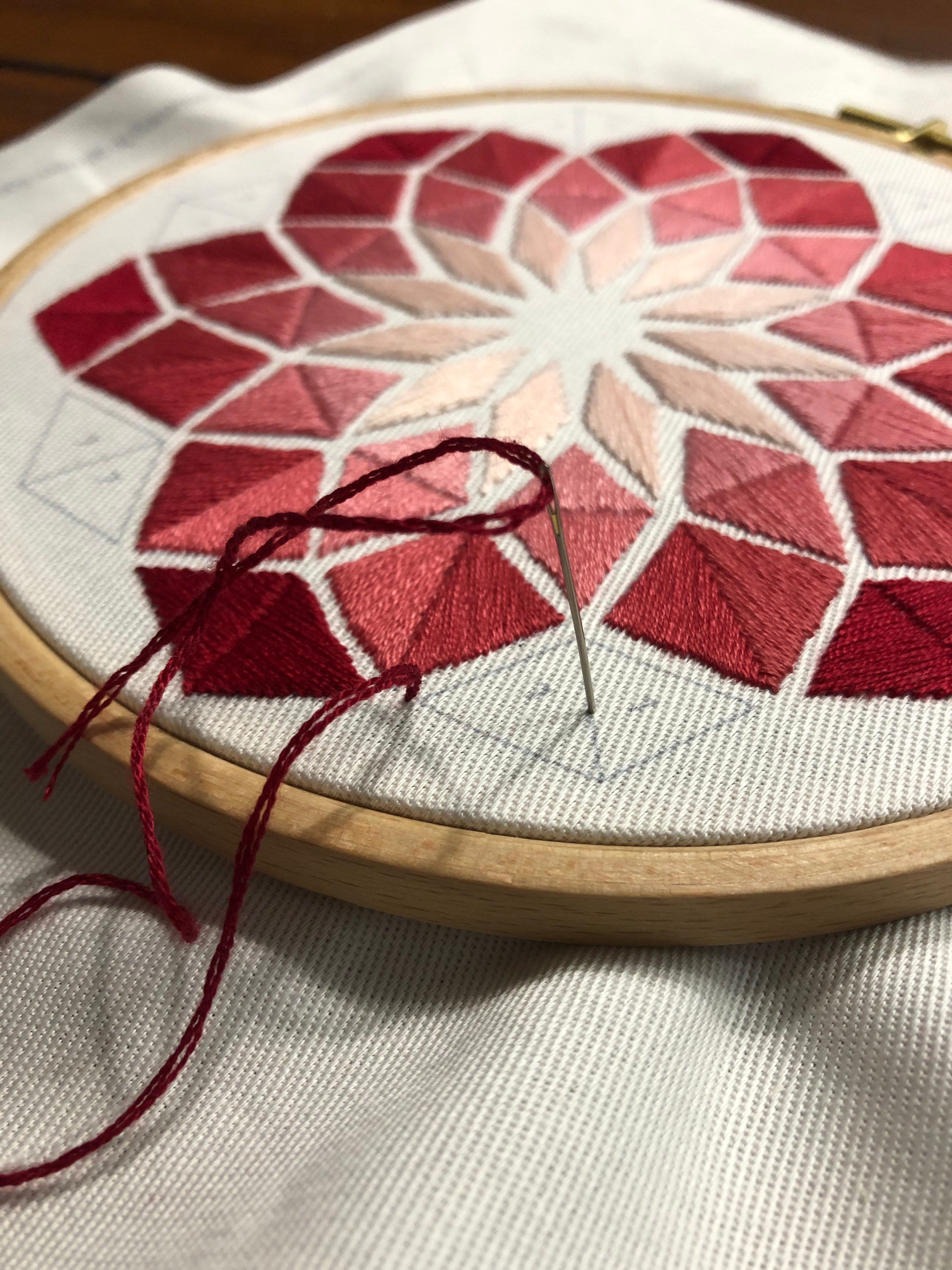 Rhombus Geometric Embroidery Pattern - Etsy