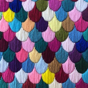 Scales Embroidery Pattern - Etsy