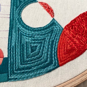 Circular Embroidery Pattern - Etsy