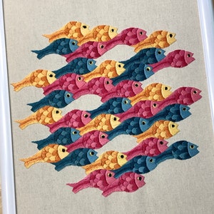 Fishes Embroidery Pattern - Etsy